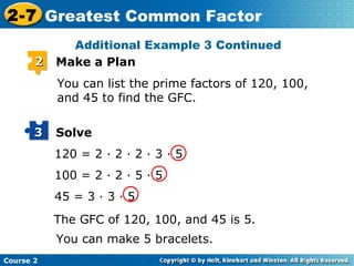 Greatest Common Factors | PPT