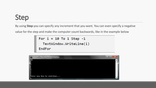 Small Basic - Branching and Loop | PPTX