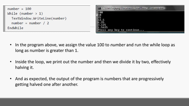 Small Basic - Branching and Loop | PPTX | Programming Languages | Computing