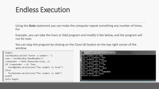 Small Basic - Branching and Loop | PPTX