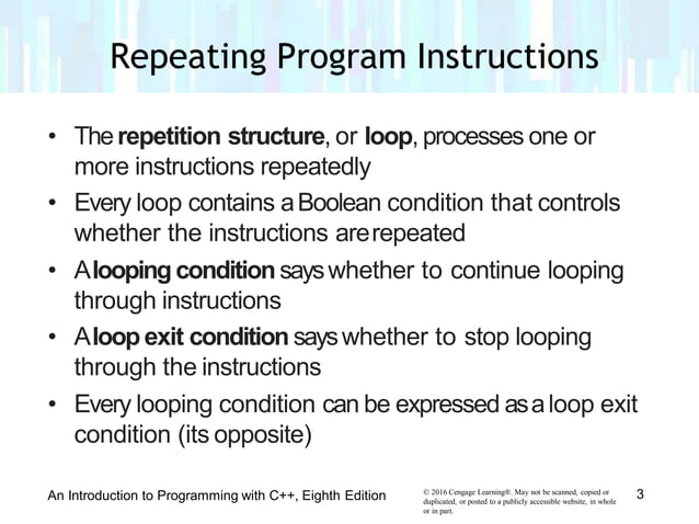 Lesson 7.1 repitition structure | PPT