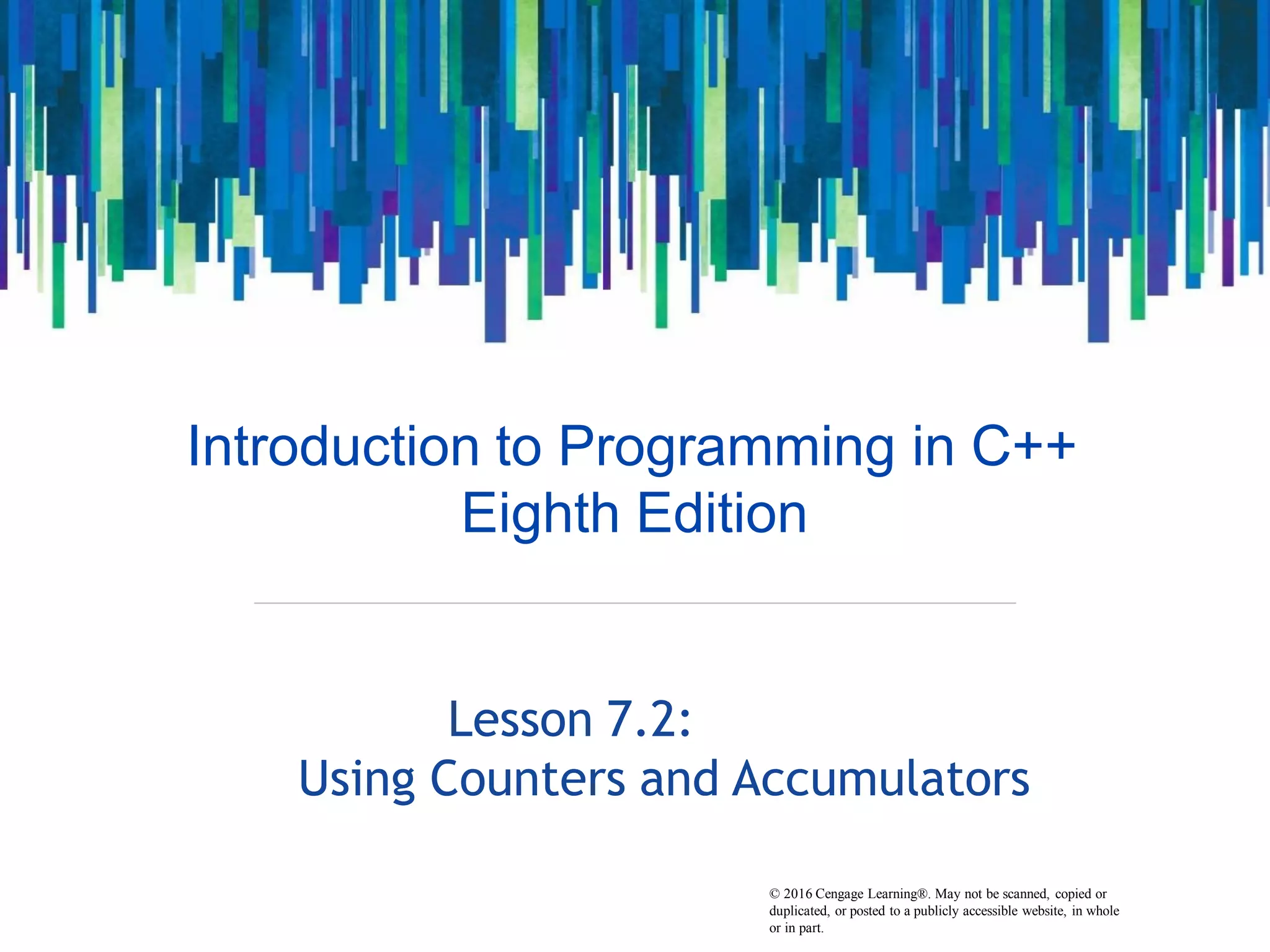 Lesson 7.2 using counters and accumulators | PDF | Programming Languages | Computing