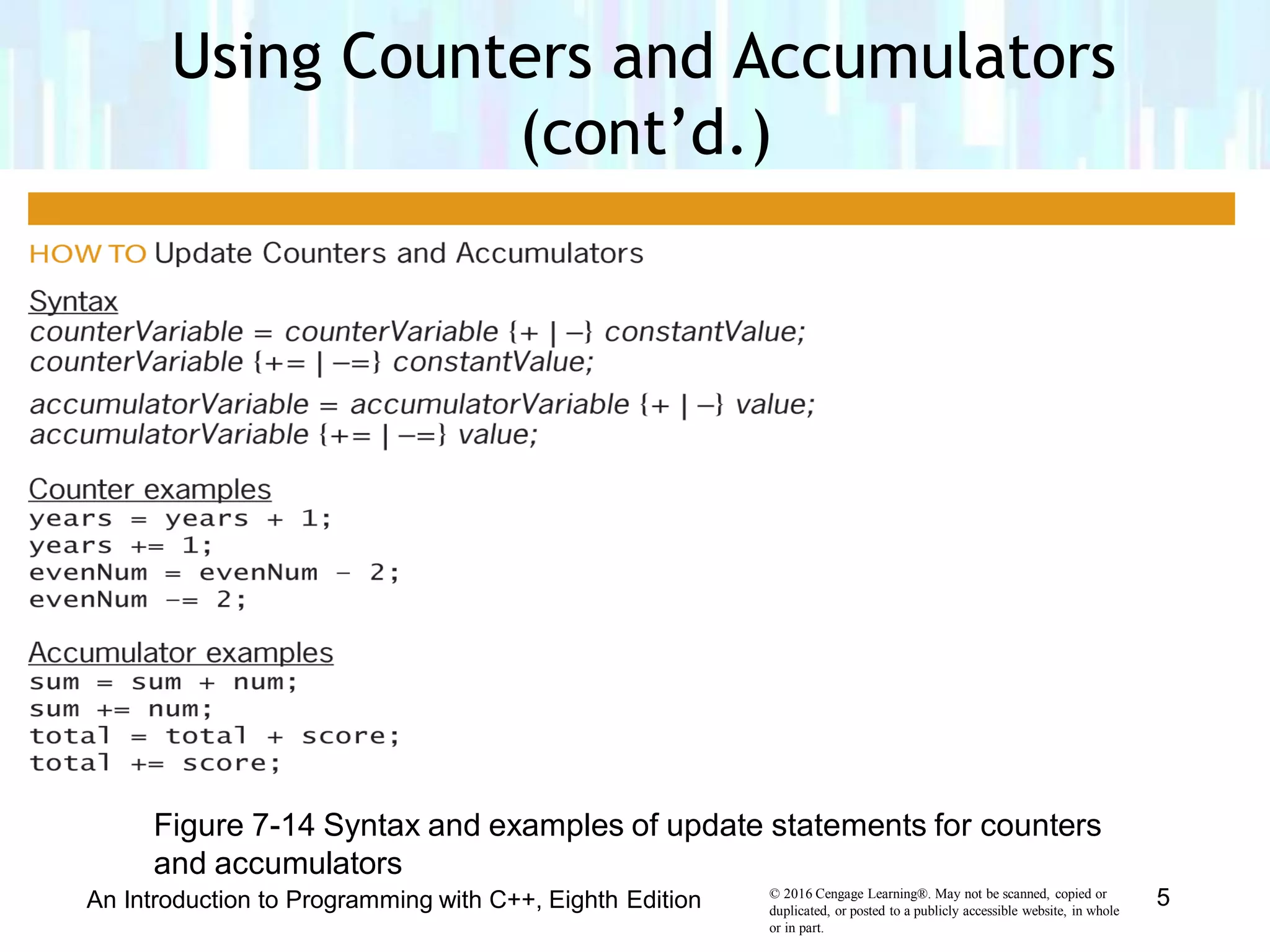 Lesson 7.2 using counters and accumulators | PDF