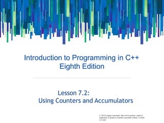 Lesson 7.2 using counters and accumulators | PDF