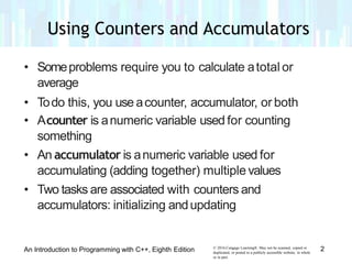 Lesson 7.2 using counters and accumulators | PDF