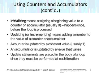 Lesson 7.2 using counters and accumulators | PDF