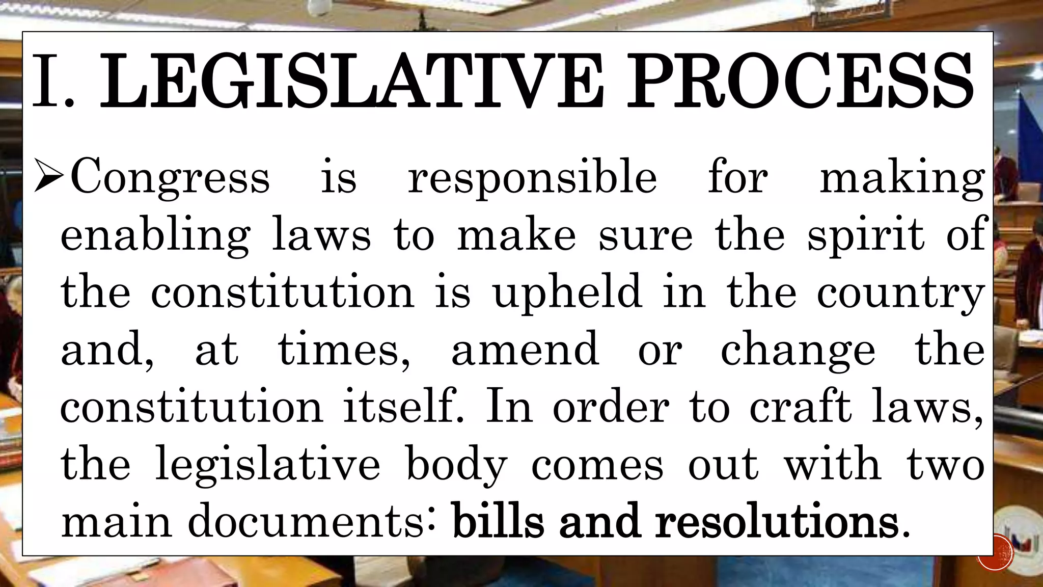THE ROLES AND POWER OF LEGISLATIVE BRANCH | PPTX
