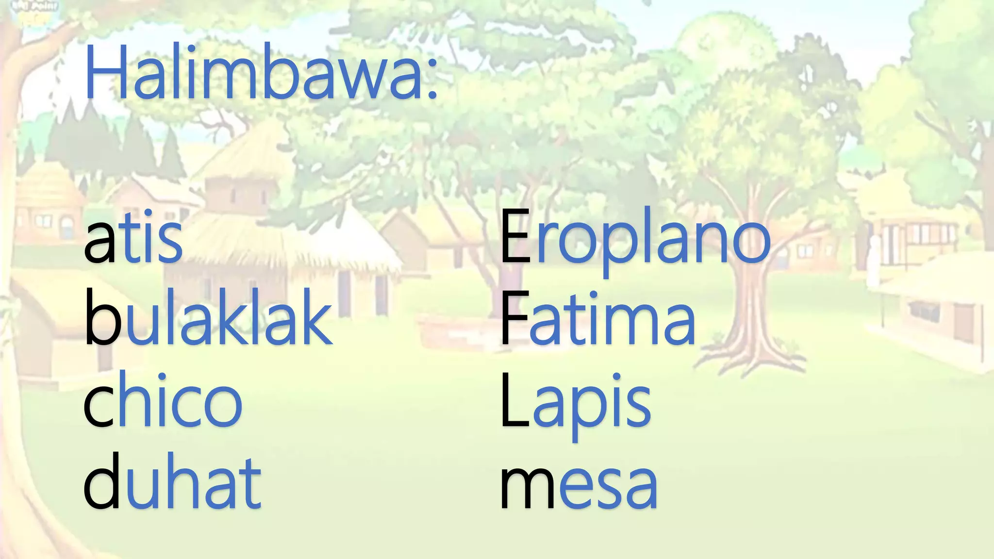 Paalpebetong Pagsusunod-sunod ng mga Salita | PPTX