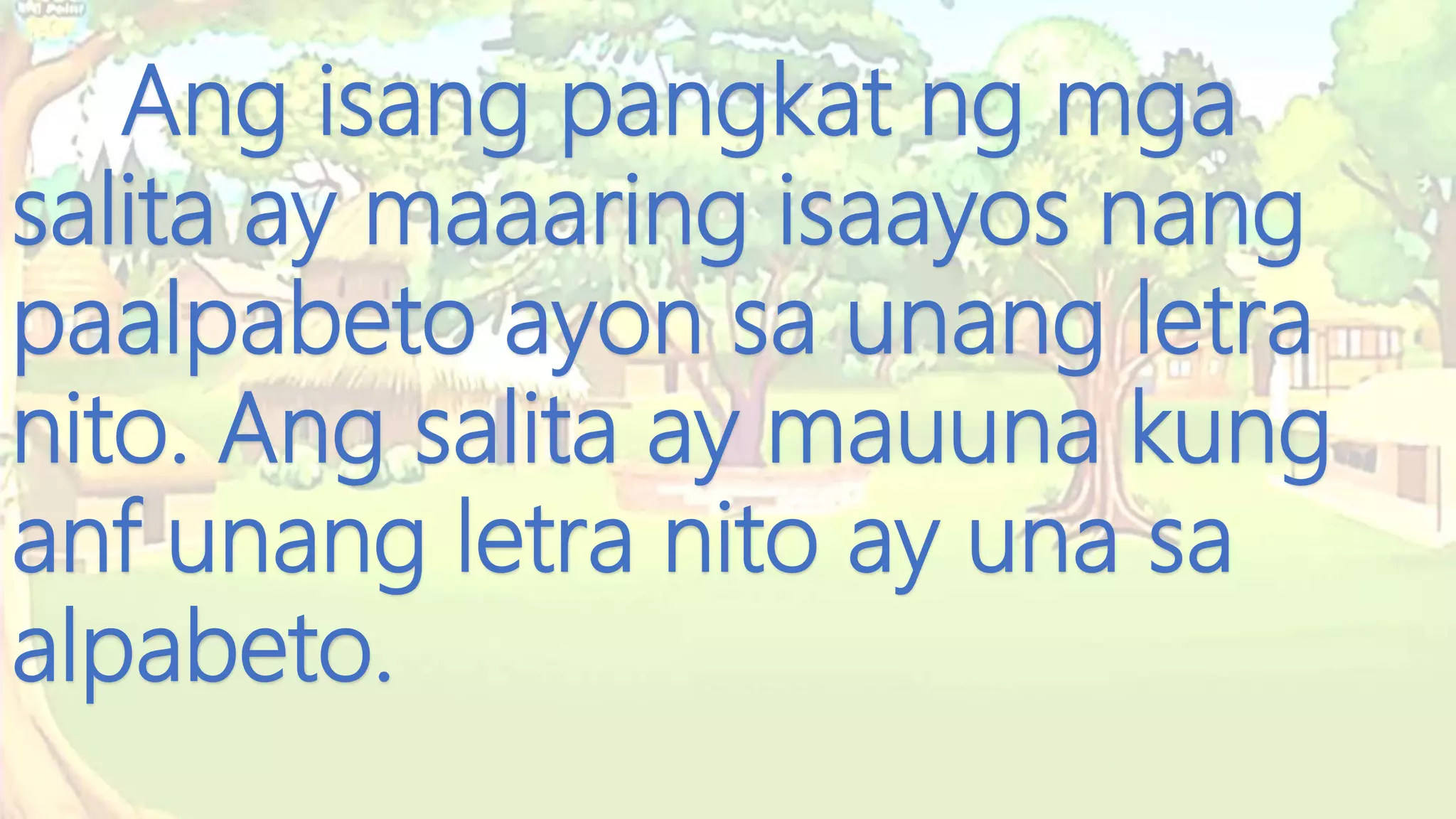 Paalpebetong Pagsusunod-sunod ng mga Salita | PPTX