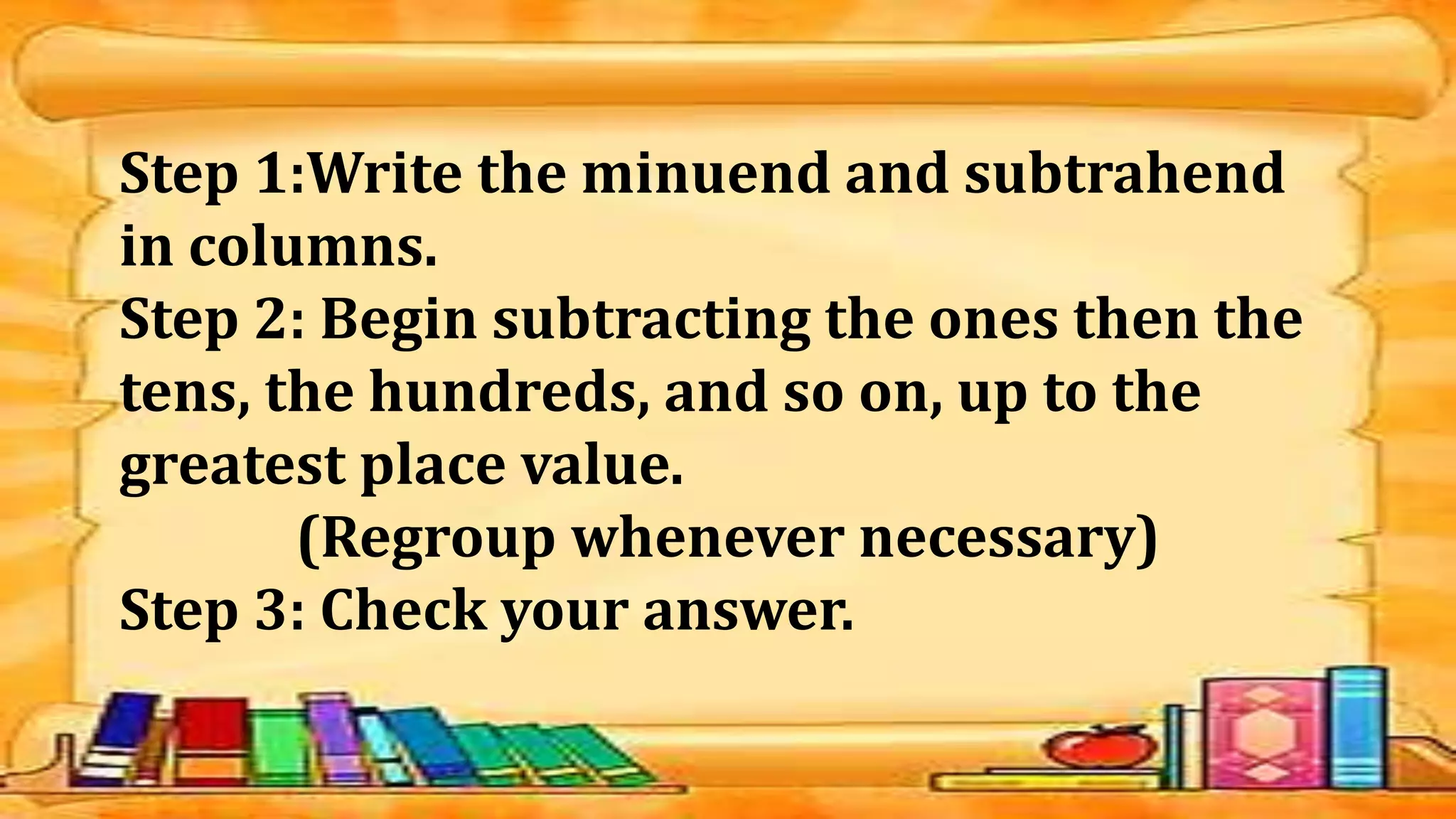 SUBTRACTION WITH REGROUPING | PPTX
