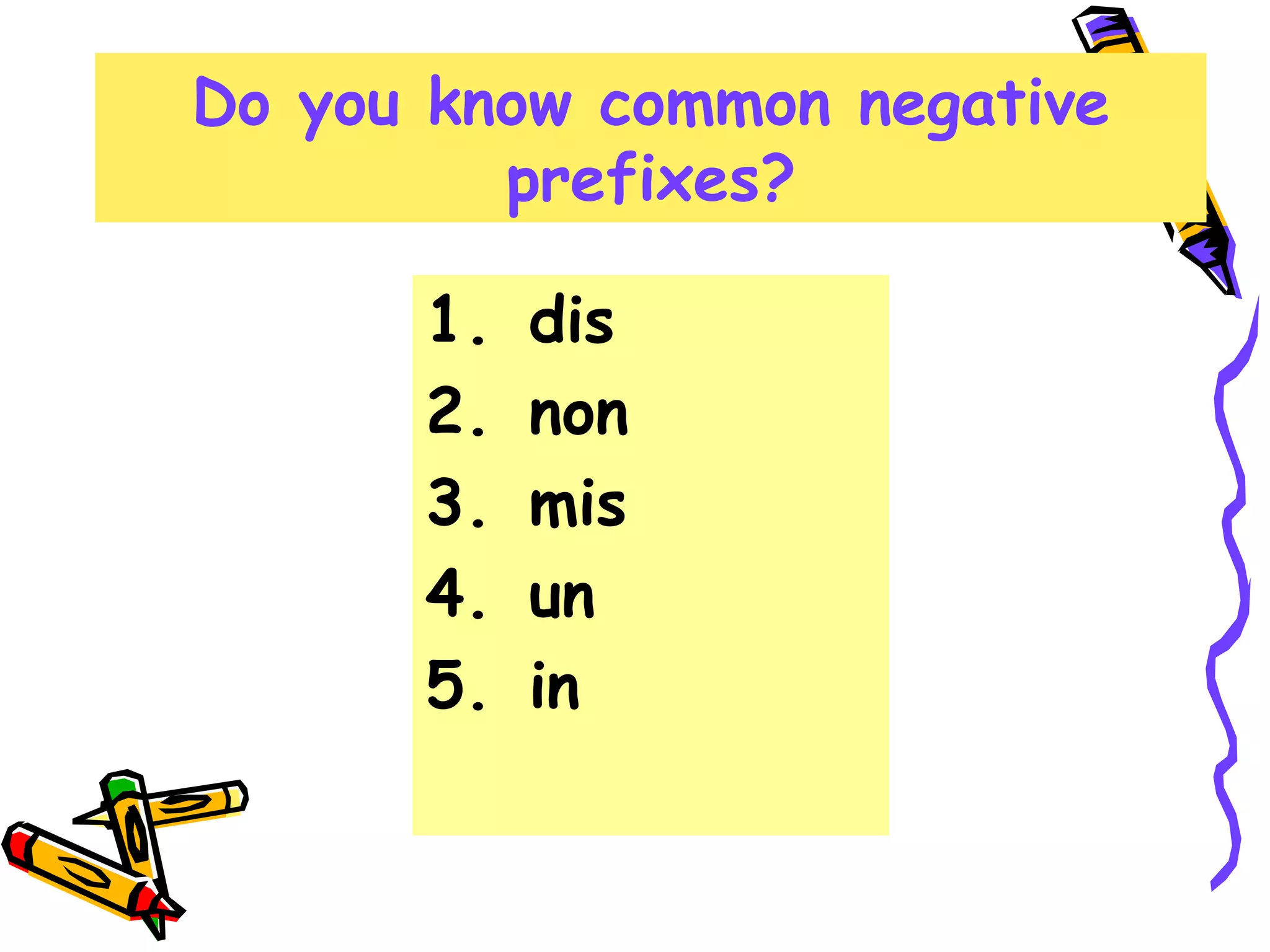 Negative Prefix | PPTX