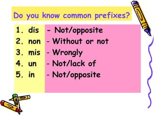 Negative Prefix | PPTX