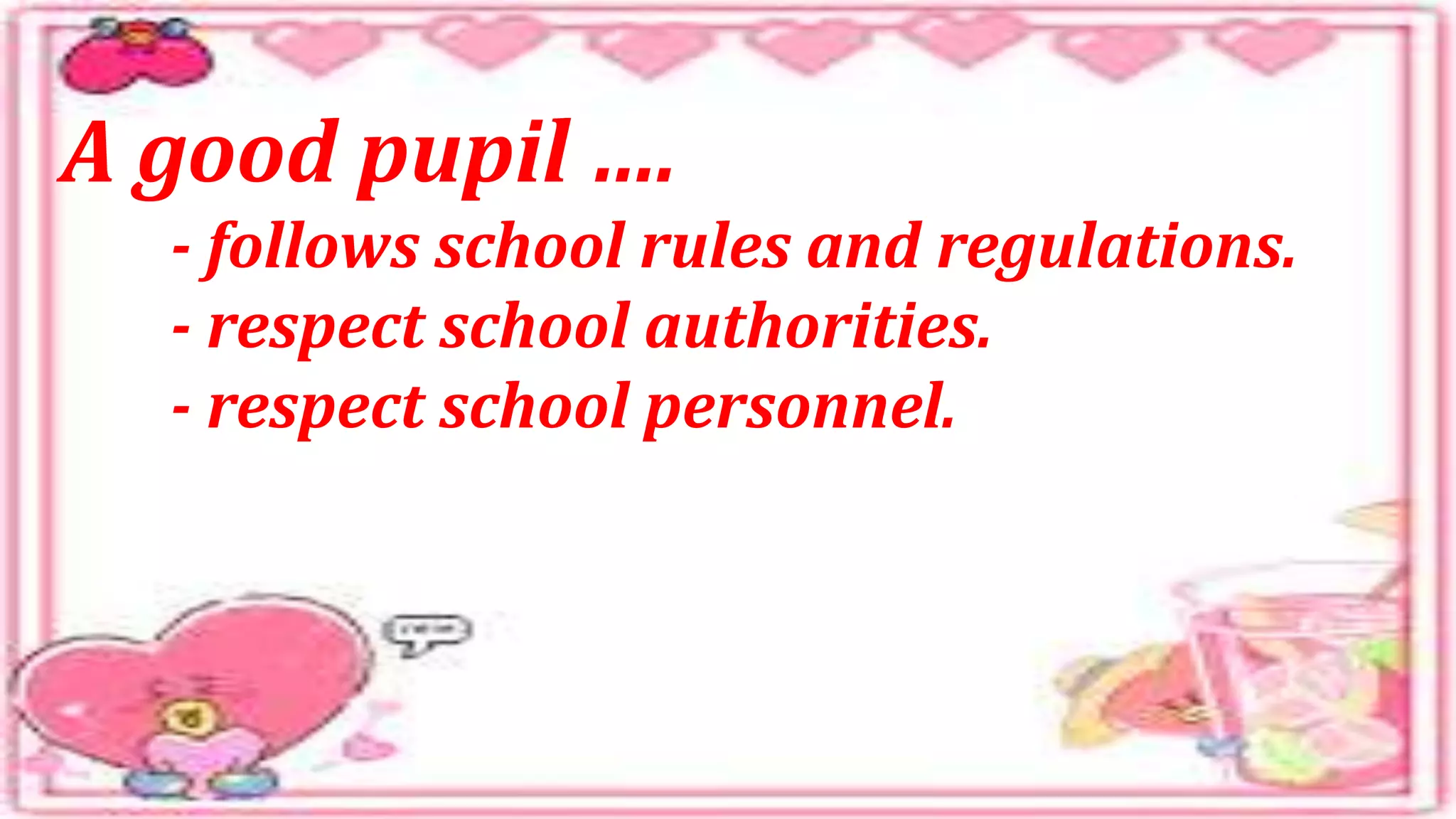 Being a Good Pupil | PPT