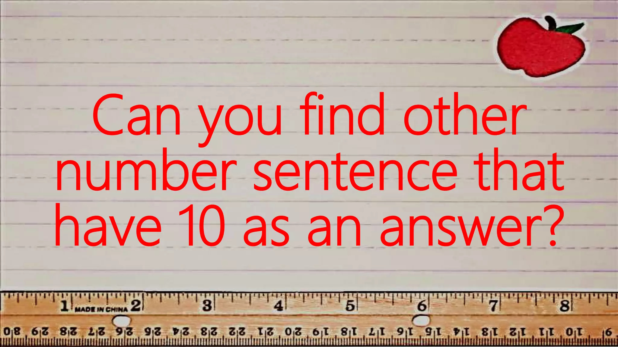 NUMBER SENTENCES AND PATTERNS | PPTX