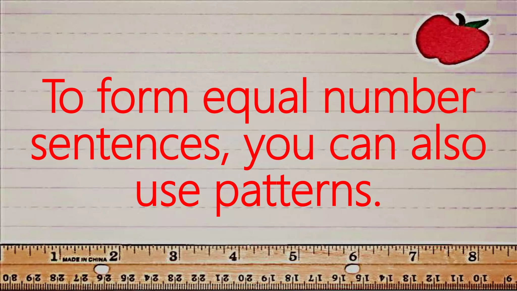 NUMBER SENTENCES AND PATTERNS | PPTX