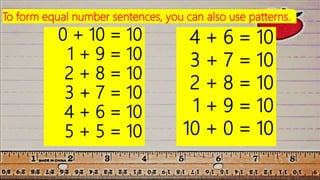 NUMBER SENTENCES AND PATTERNS | PPTX