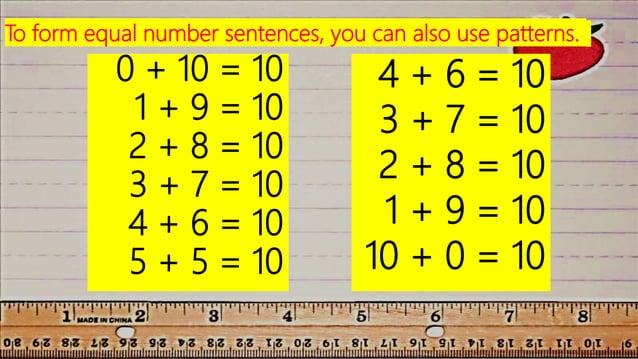 NUMBER SENTENCES AND PATTERNS | PPTX