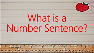 NUMBER SENTENCES AND PATTERNS | PPTX