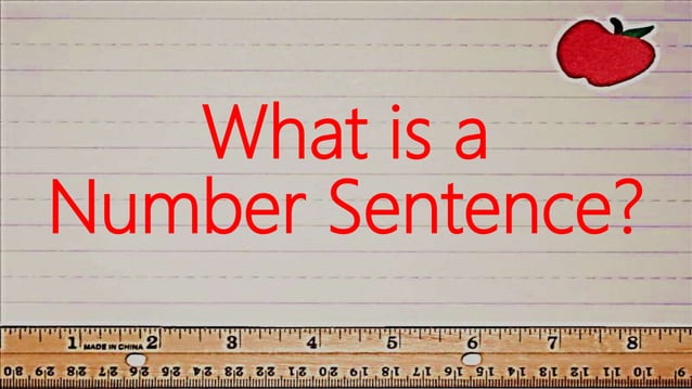 NUMBER SENTENCES AND PATTERNS | PPTX