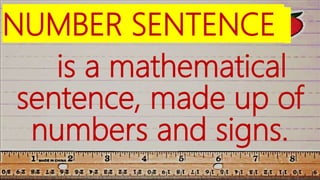 NUMBER SENTENCES AND PATTERNS | PPTX