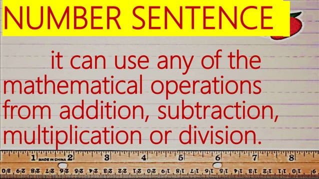 NUMBER SENTENCES AND PATTERNS | PPTX