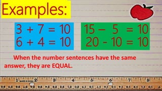 NUMBER SENTENCES AND PATTERNS | PPTX