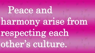 Respecting Different Cultures | PPTX