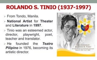 LESSON 7.1 National Artists for Performing Arts (Theater).pptx