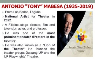 LESSON 7.1 National Artists for Performing Arts (Theater).pptx