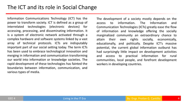 Living in the IT Era - Lesson 7.pptx | Internet | Computing