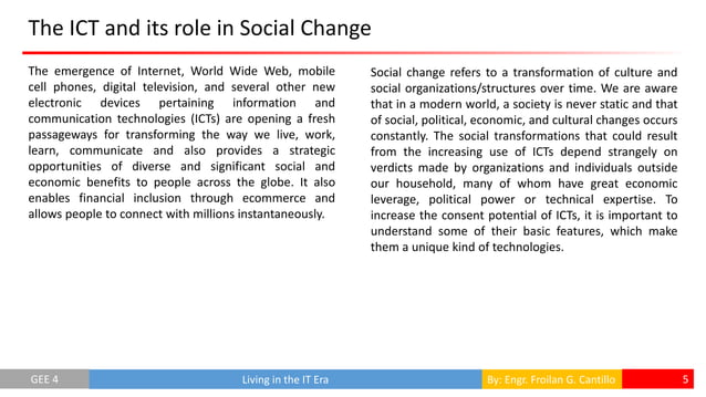 Living in the IT Era - Lesson 7.pptx | Internet | Computing