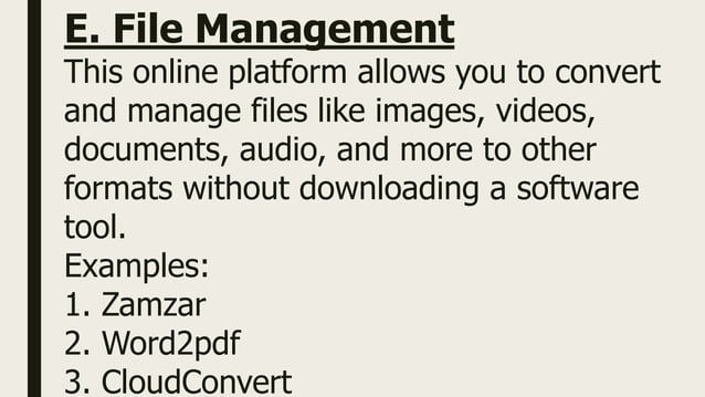 EmpTech Lesson 7 - Online Creation Tools, Platforms, and Applications ...