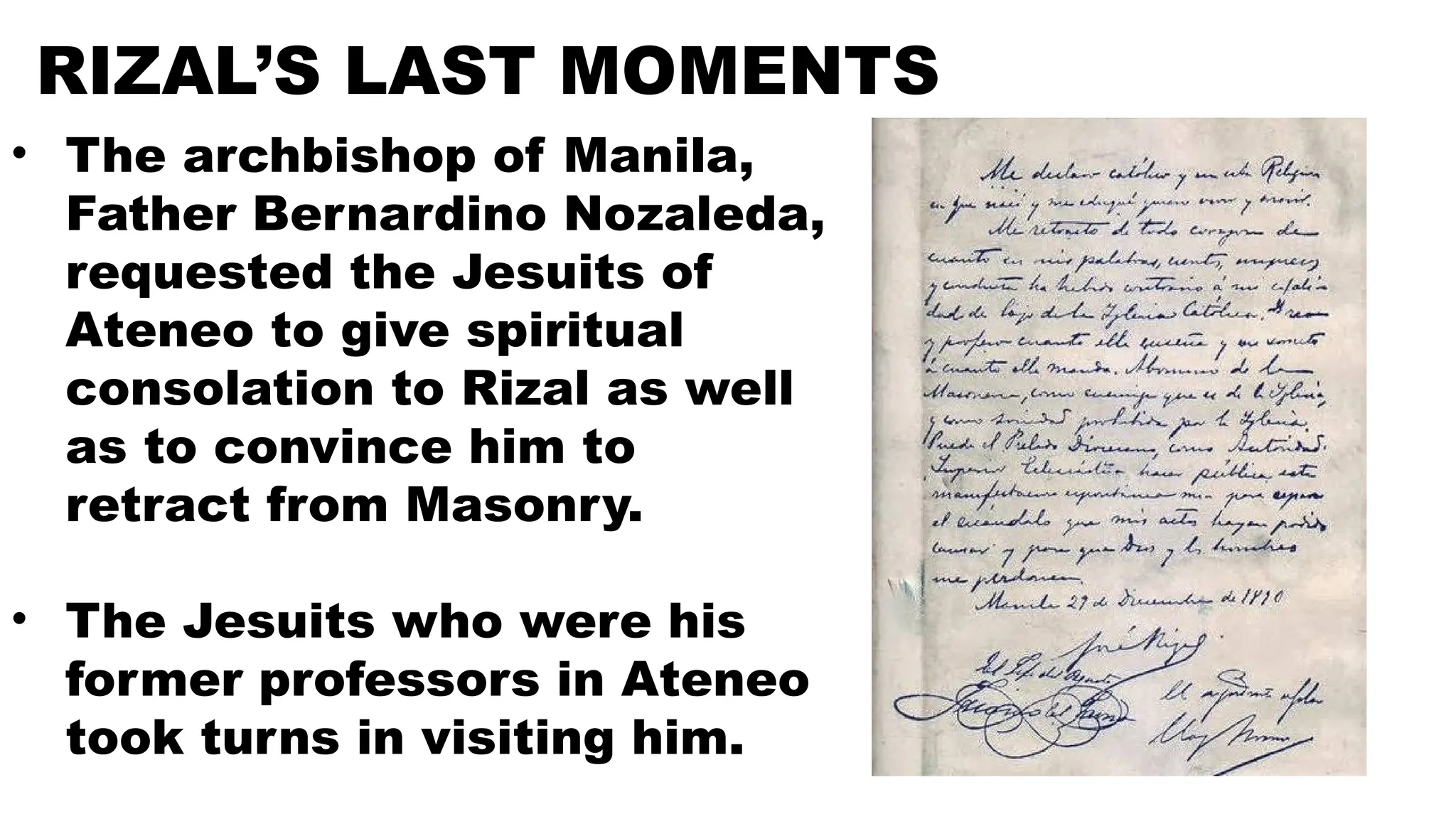 RIZAL'S LIFE: EXILE, TRIAL, AND DEATH PART 2 | PPTX