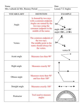 Lesson 7 2 angles | DOC