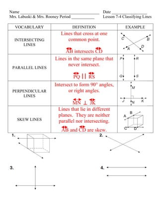 Lesson 7 4 classifying lines | PDF