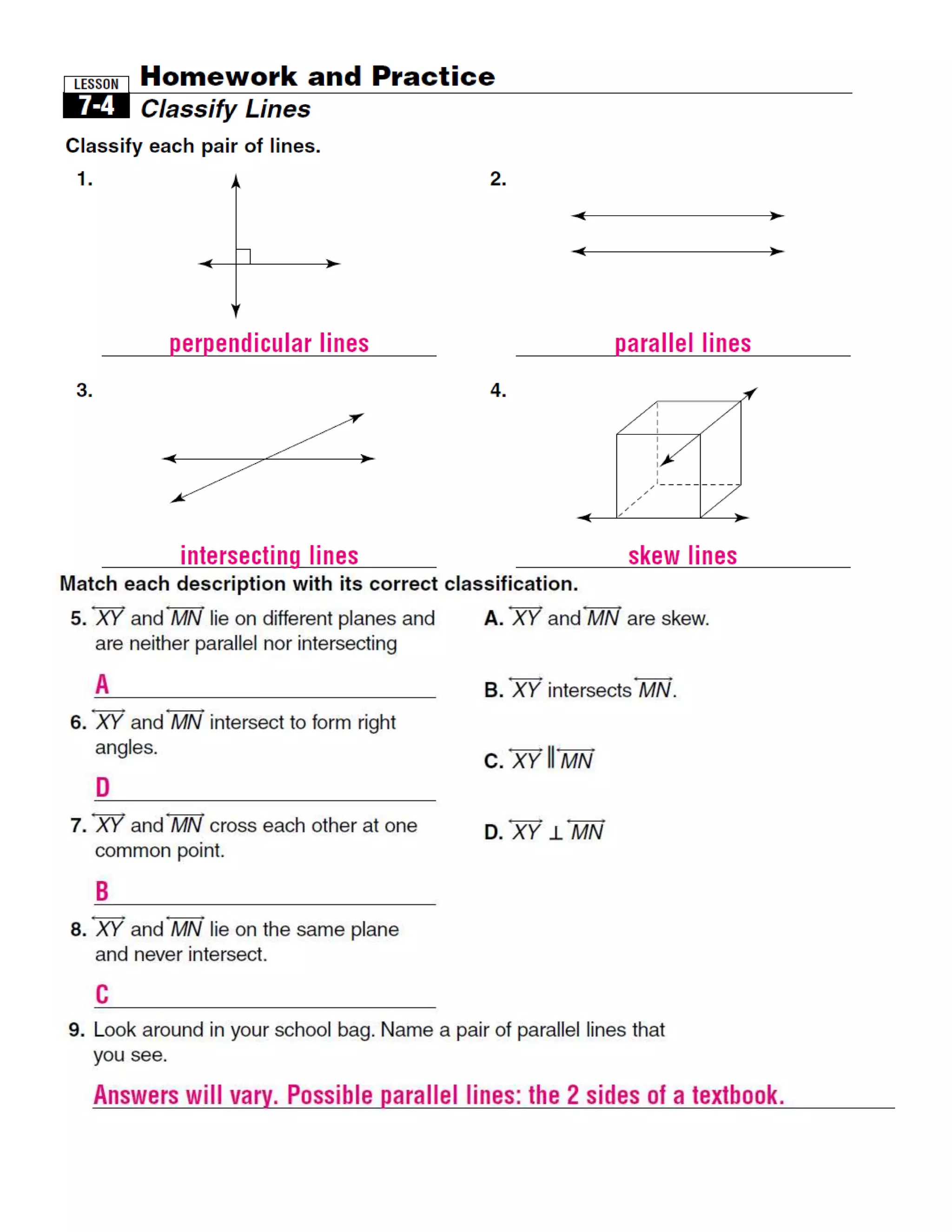Lesson 7 4 classifying lines | DOC