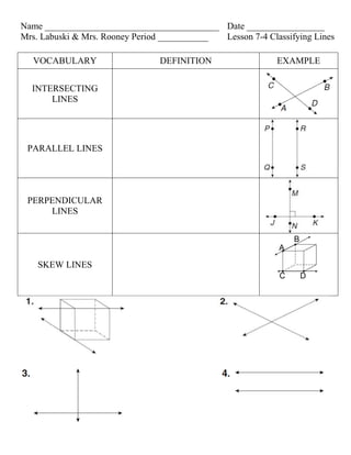 Lesson 7 4 classifying lines | DOC
