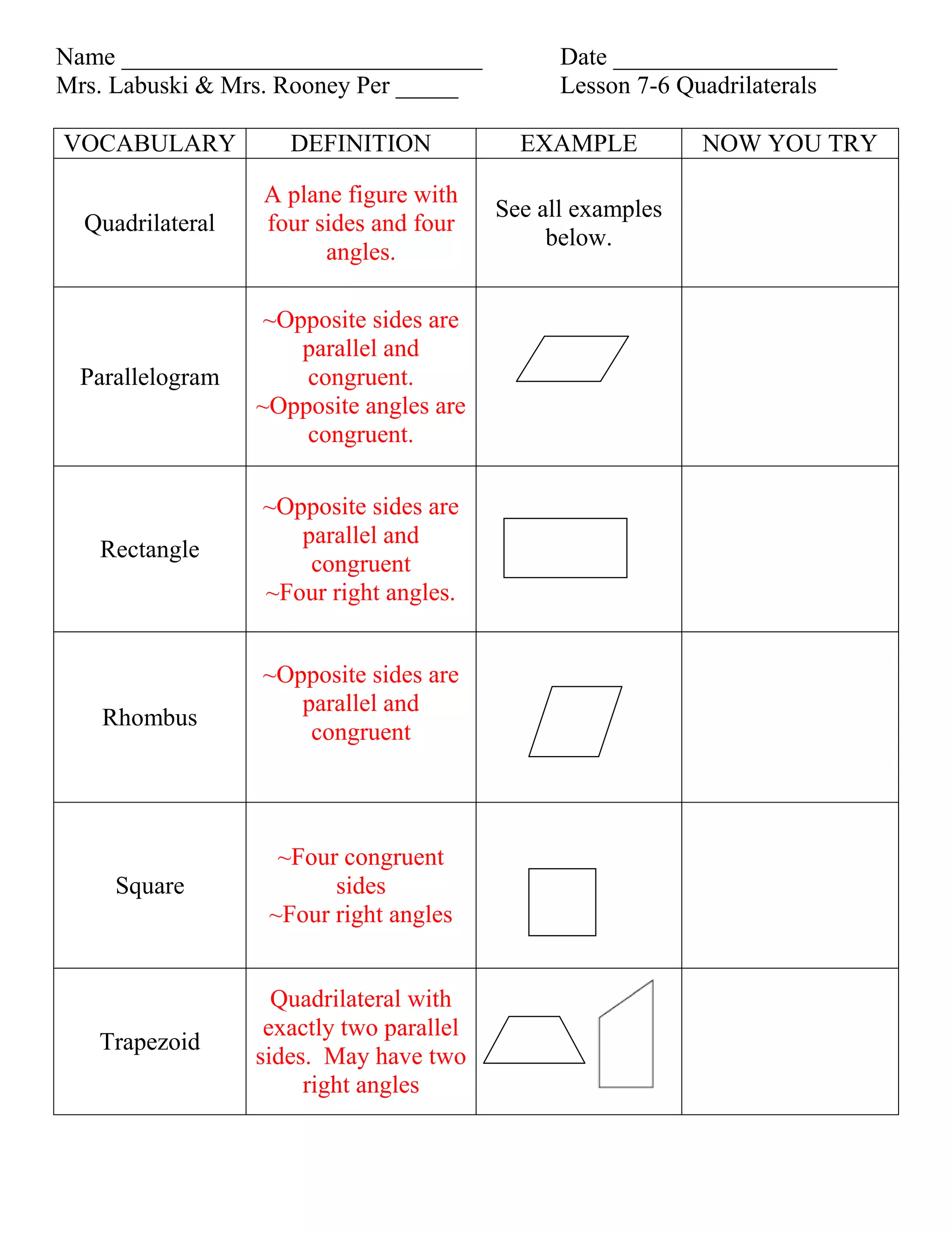 Lesson 7 6 quadrilaterals | DOCX