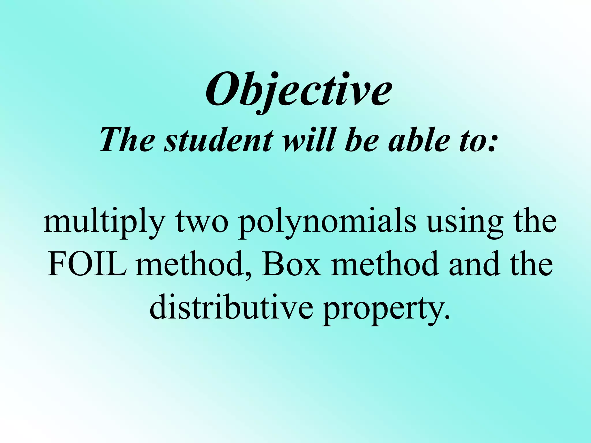 Lesson 7-7FOILPPT.ppt