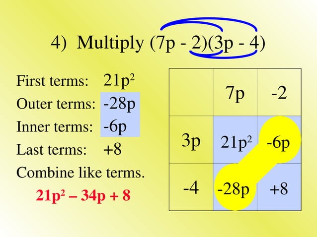 Lesson 7-7FOILPPT.ppt multiply polynomials | PPT