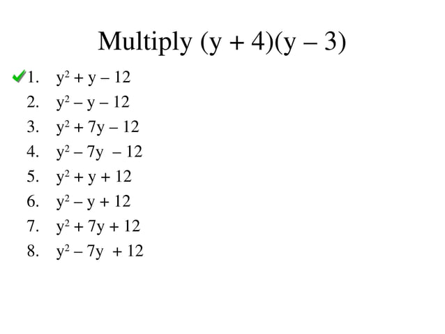 Lesson 7-7FOILPPT.ppt multiply polynomials | PPT