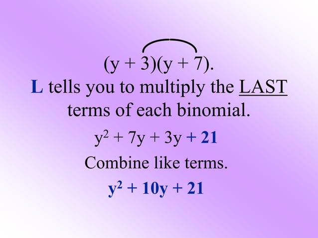 Lesson 7-7th FOIL PPT - polynomials - multyply with FOIL method | PPT ...