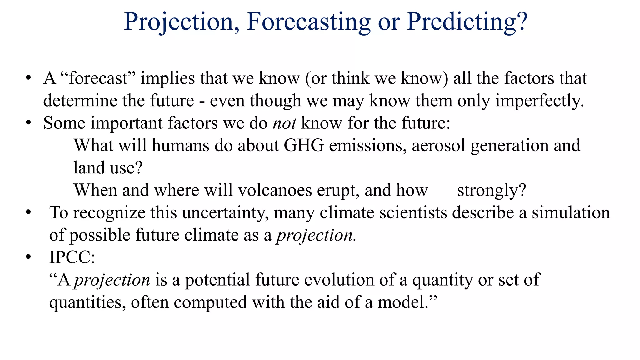 Lesson 7 Basis for projection of climate change | PDF