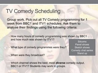 TV Comedy: Comedy Scheduling | PPT