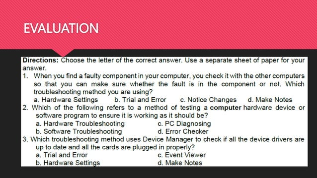 LESSON 7 -DIAGNOSING-COMPUTER-SYSTEMS-AND-NETWORK.pptx | IT and Internet Support | Internet