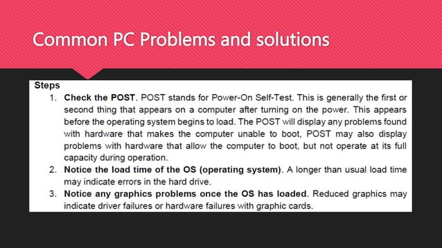 LESSON 7 -DIAGNOSING-COMPUTER-SYSTEMS-AND-NETWORK.pptx | IT and Internet Support | Internet