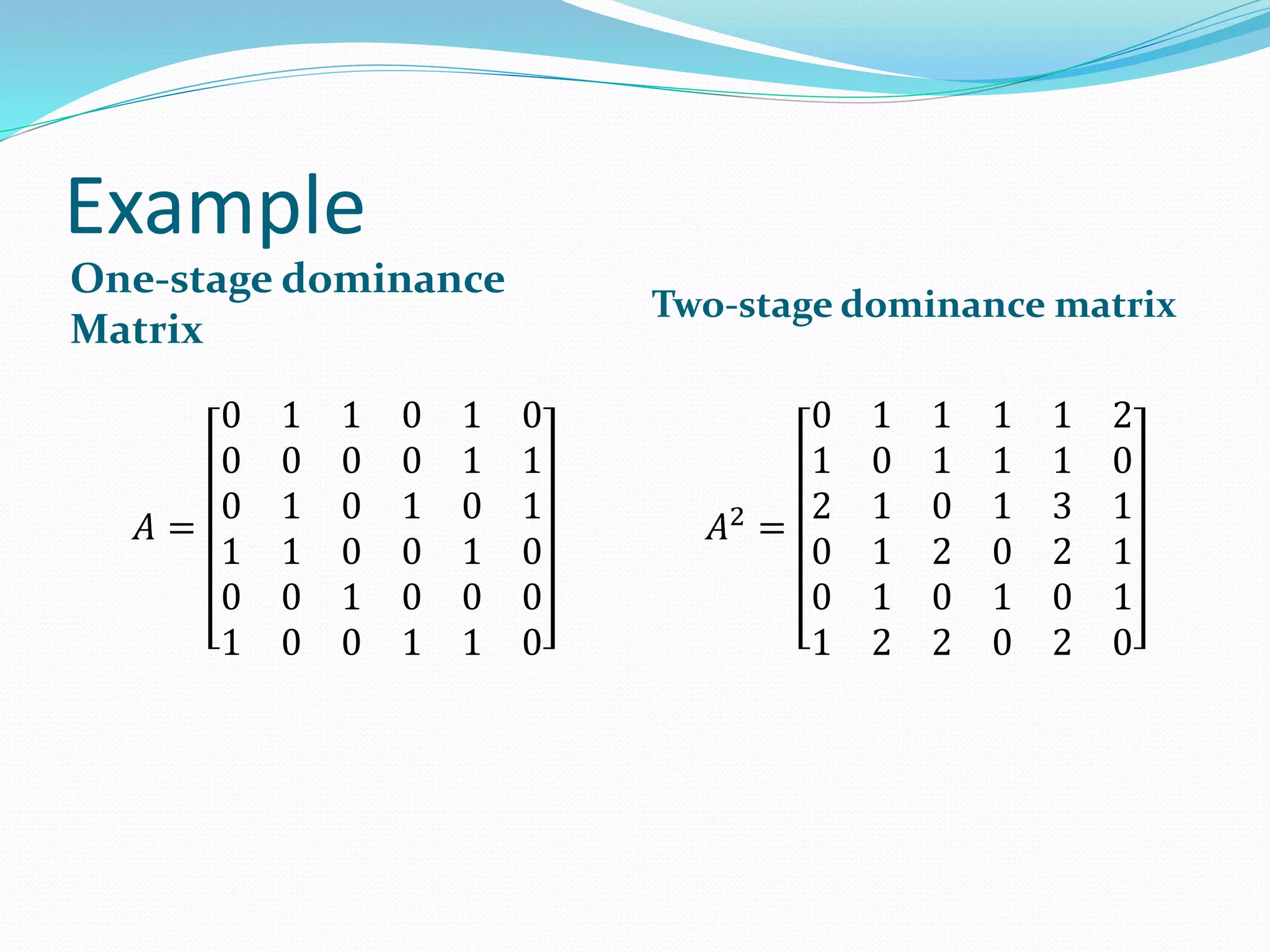Lesson 7 dominance matrices | PPTX