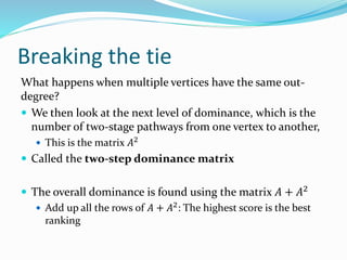 Lesson 7 dominance matrices | PPTX