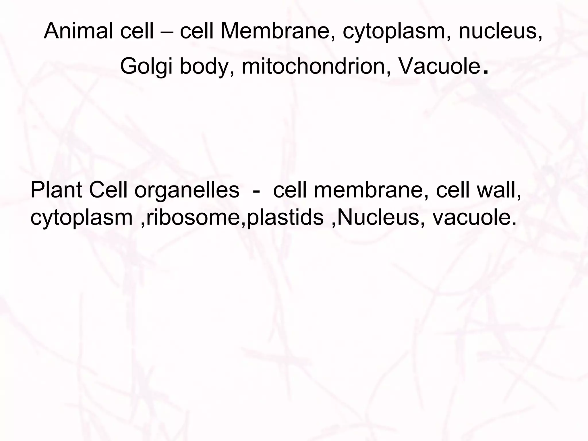 Cell structure and micro-organisms | PPT