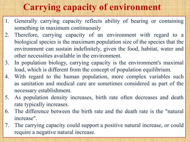Lesson 7 Environmental carrying capacity | PDF | Biological Sciences ...